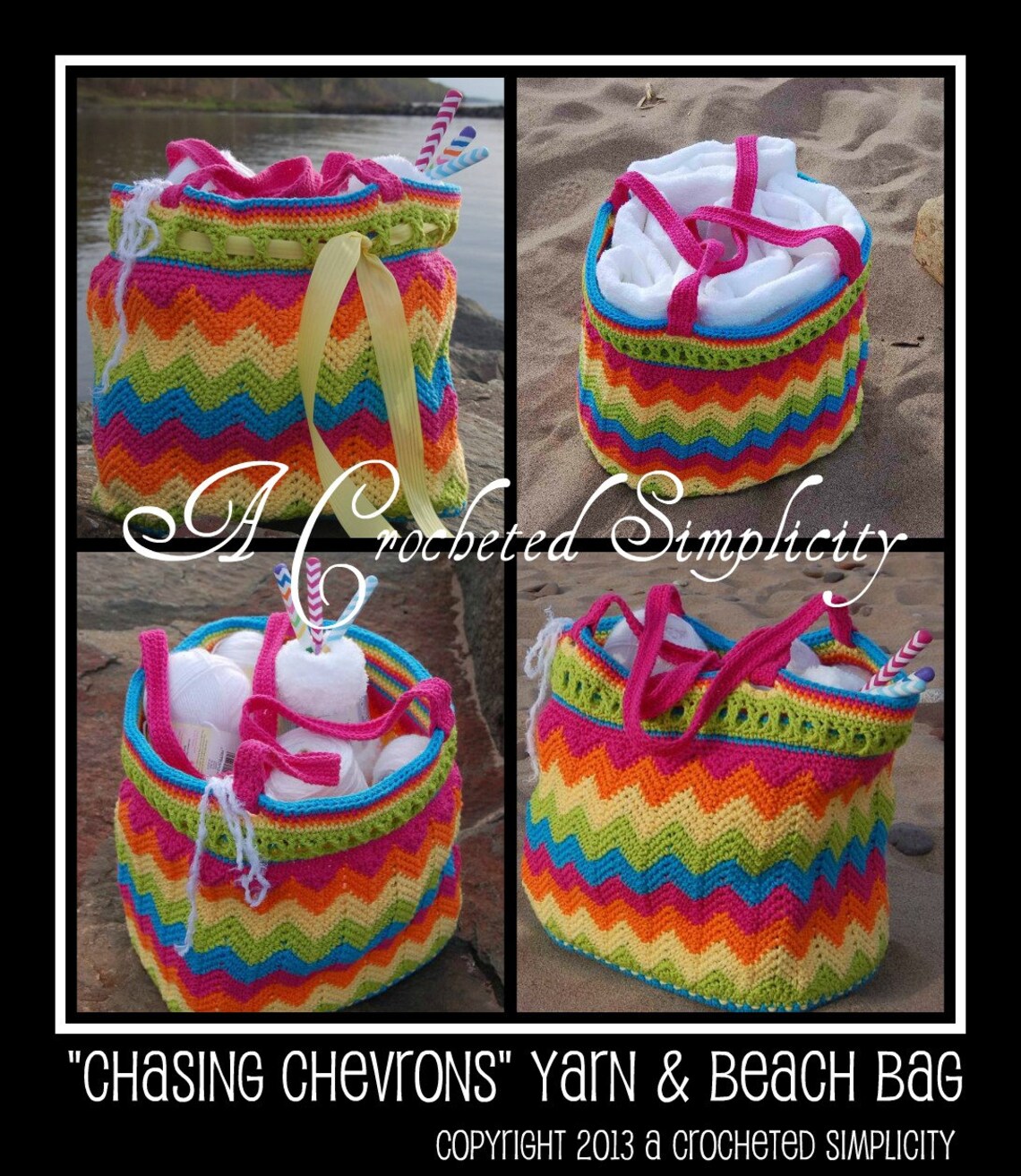 Crochet Pattern: Chasing Chevrons Yarn & Beach | Etsy