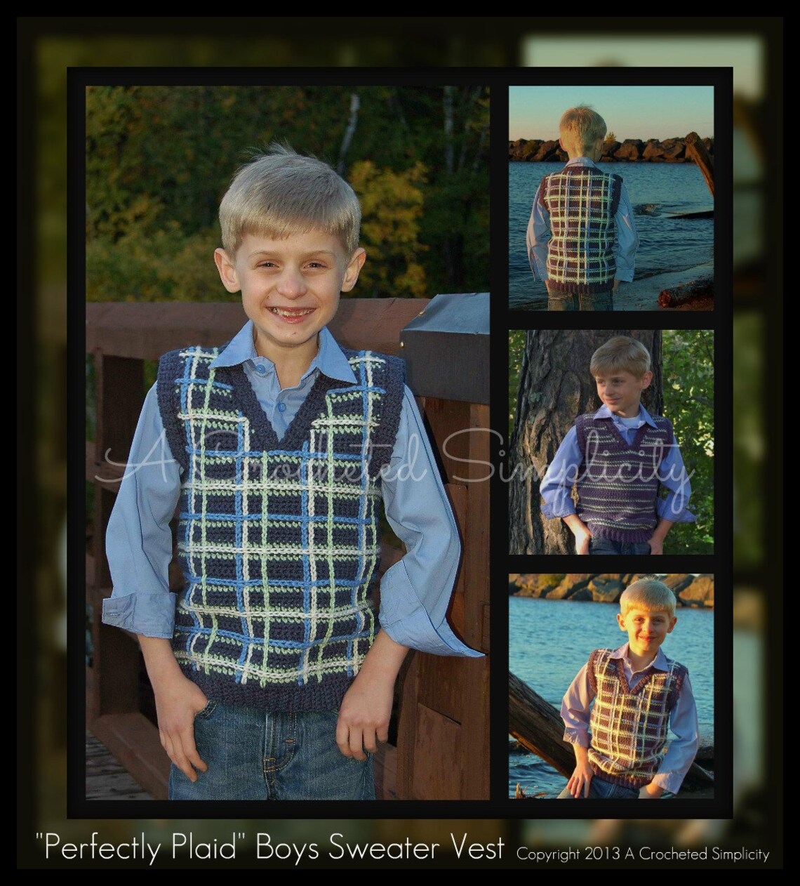 Crochet Pattern: perfectly Plaid or Plain Boys - Etsy