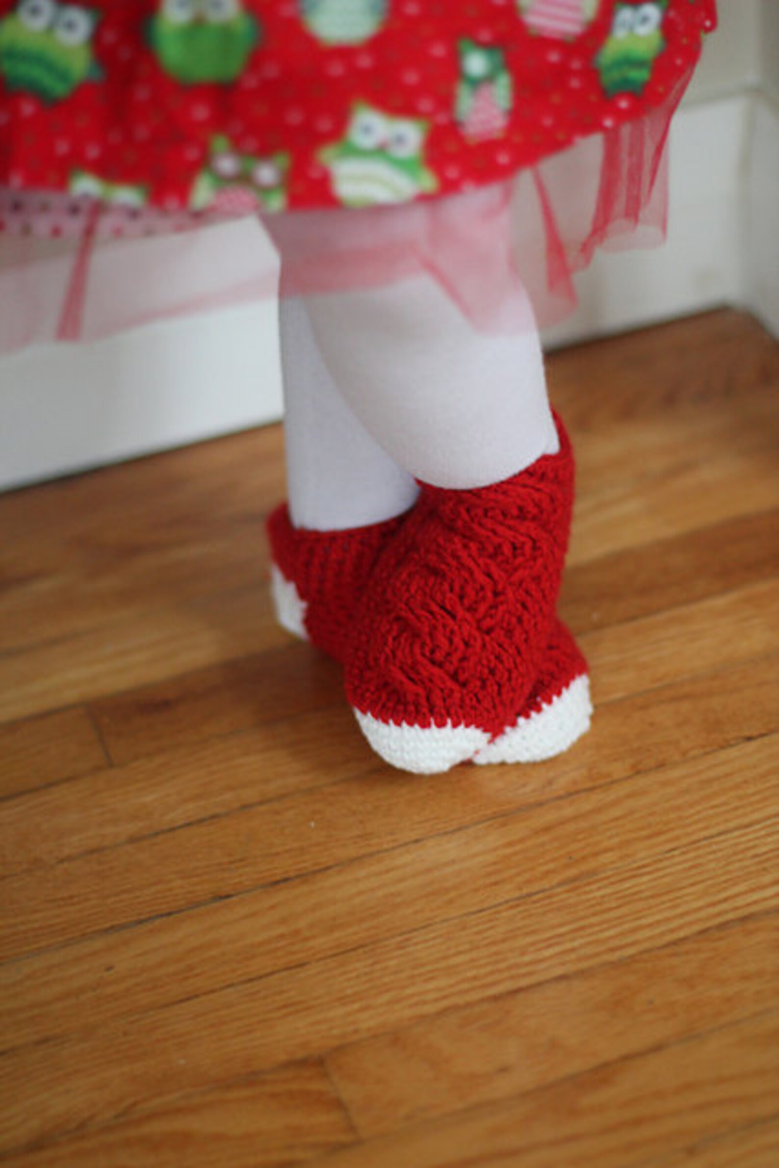 Crochet Pattern: Big Bold Cabled Slipper Socks & Footies (baby ...