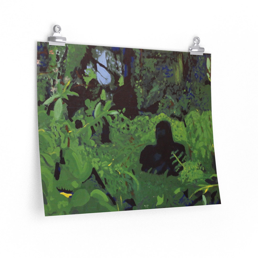 Gorilla in Greens and Blues - Premium Matte Poster - Etsy