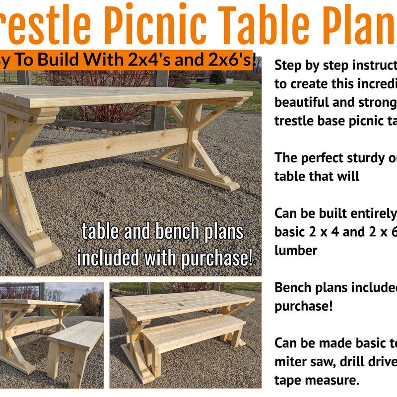 Trestle Table - Etsy