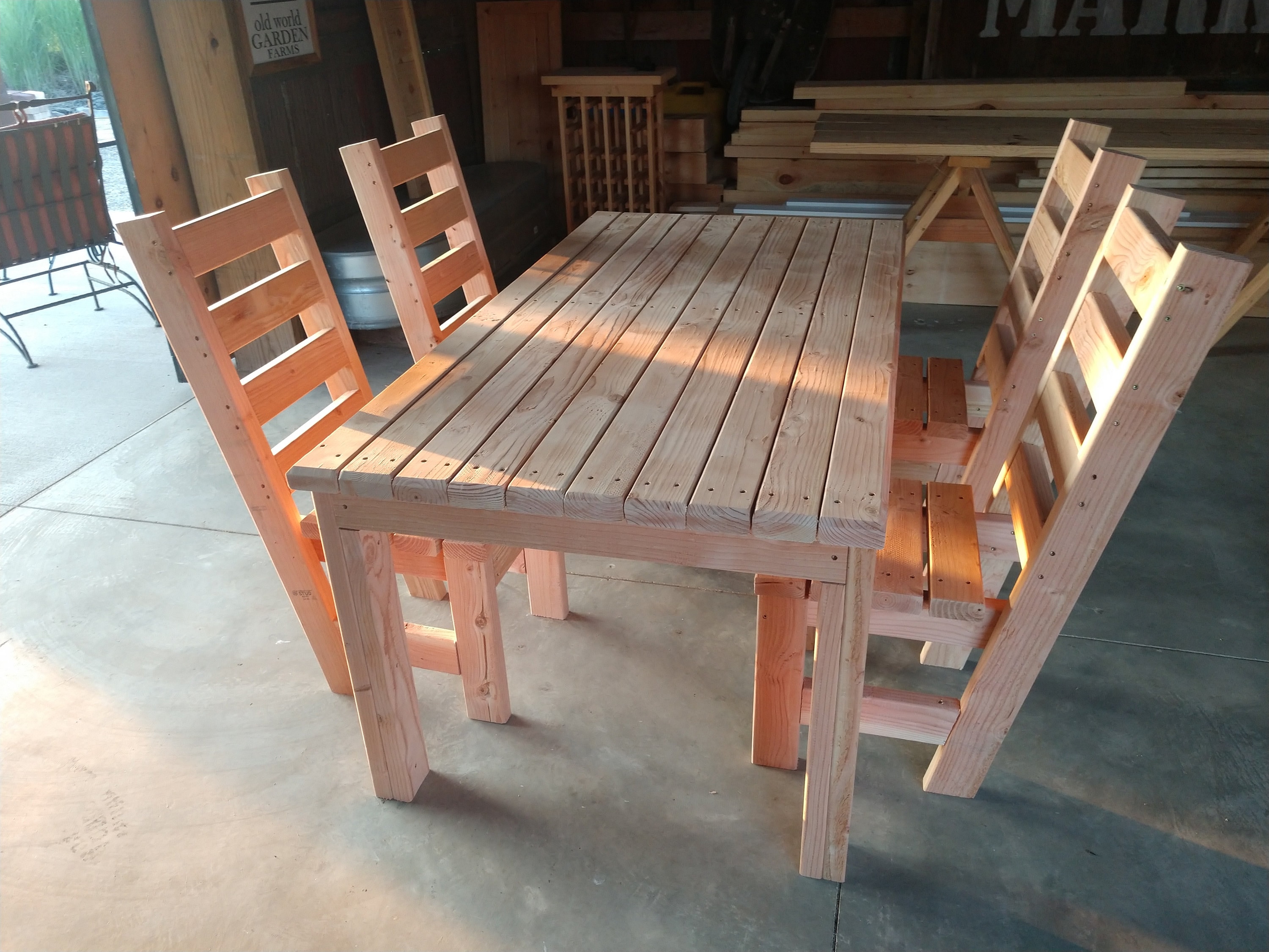 2 X 4 Patio-porch Table & Chair Set Plans - Simple, Easy Plans for an ...