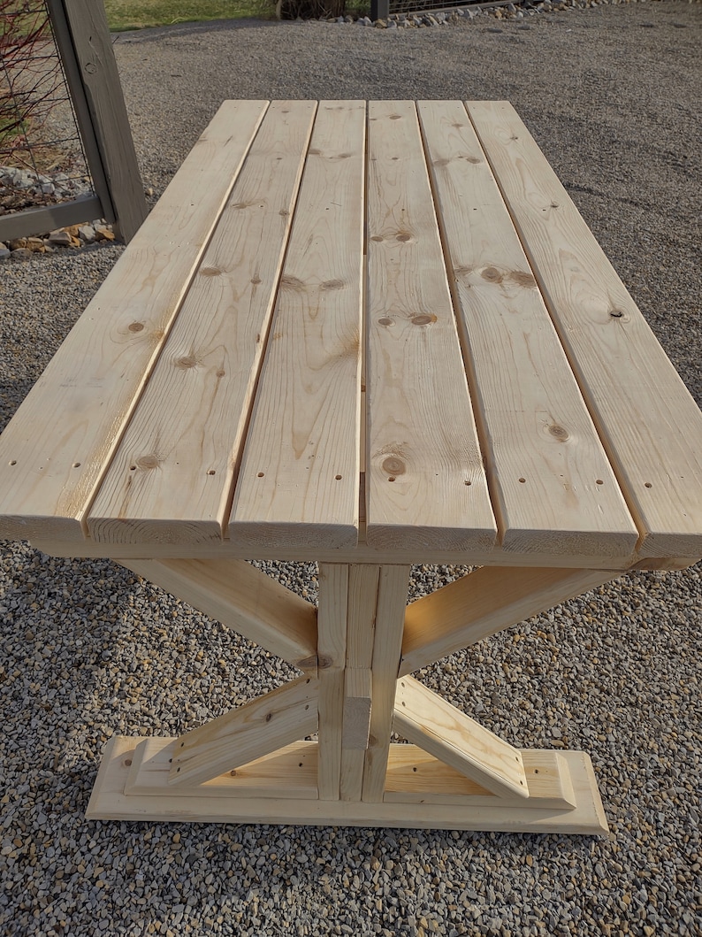 DIY Trestle Base Picnic Table Plans Includes Bench Plans - Etsy