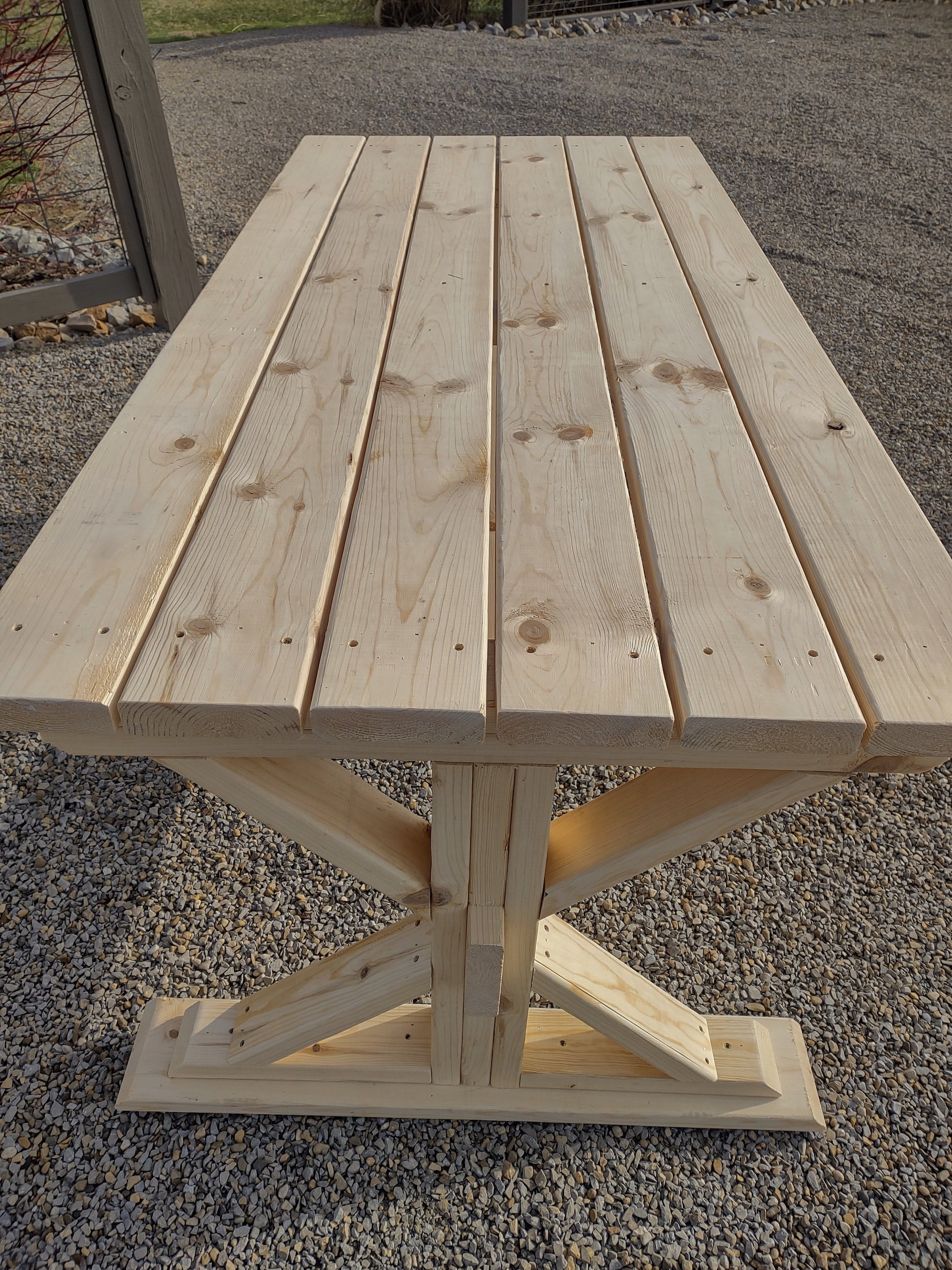 DIY Trestle Base Picnic Table Plans Includes Bench Plans | Etsy