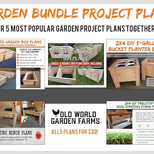 The Garden Bundle Plans Set - 5 Great Plans! - Etsy