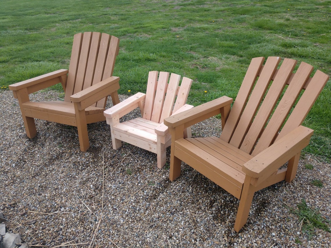 2x4 Outdoor Seating Bundle Plans Plans for Adirondack Chair - Etsy