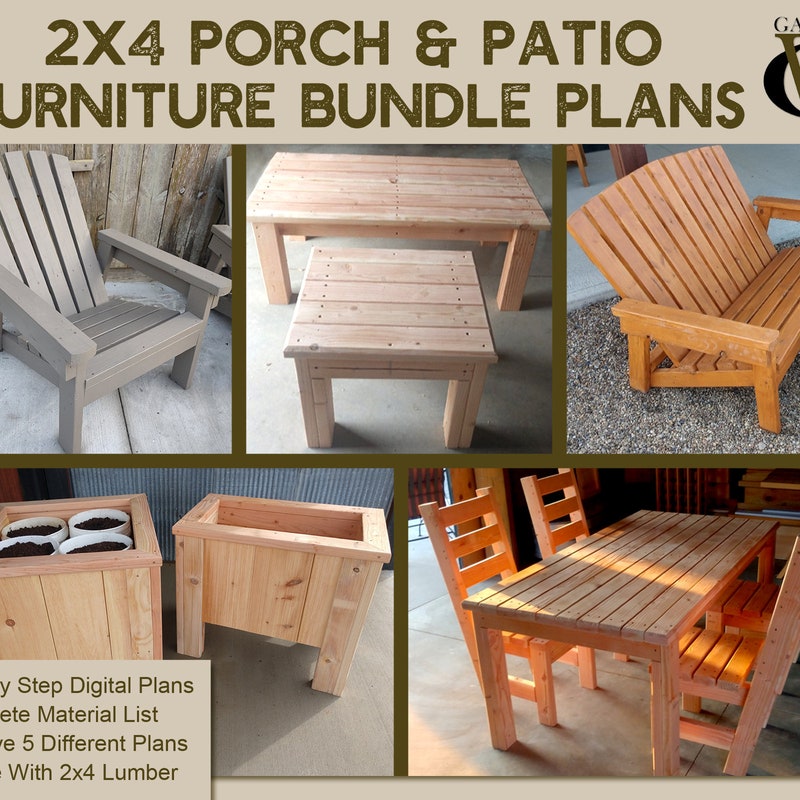 2x4 Diy Patio Table Plans - Etsy