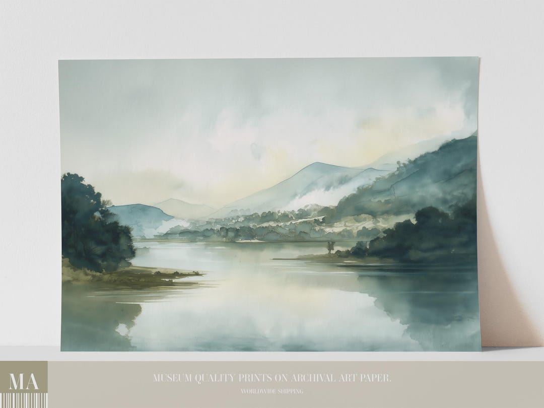 Lake Windermere Print: Watercolor Landscape, Fine Art Paper - Etsy
