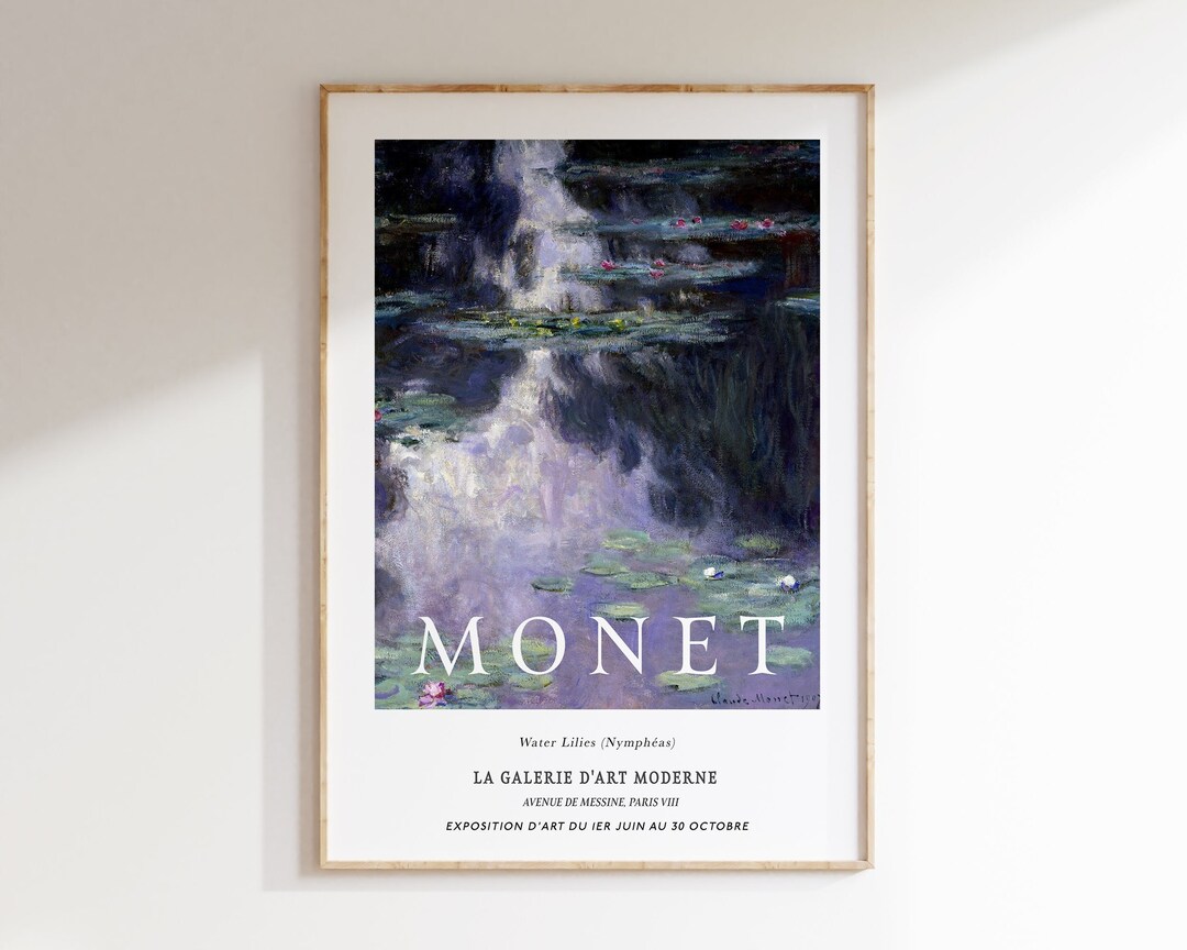 Monet Art Print, Water Lilies, Nymphéas, Exhibition Poster, Claude ...