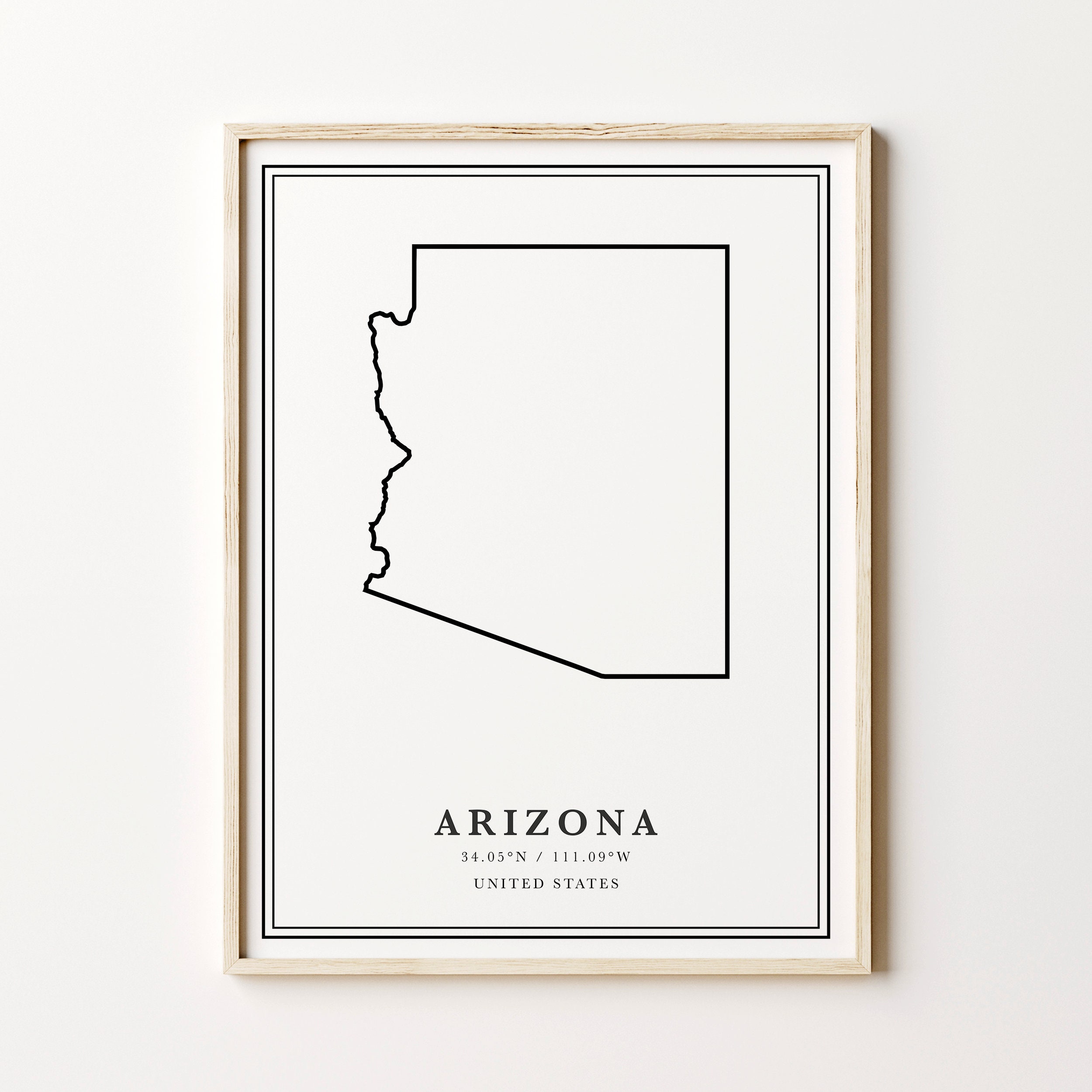 Arizona Wall Art Arizona Gallery Set Printable Map Art - Etsy
