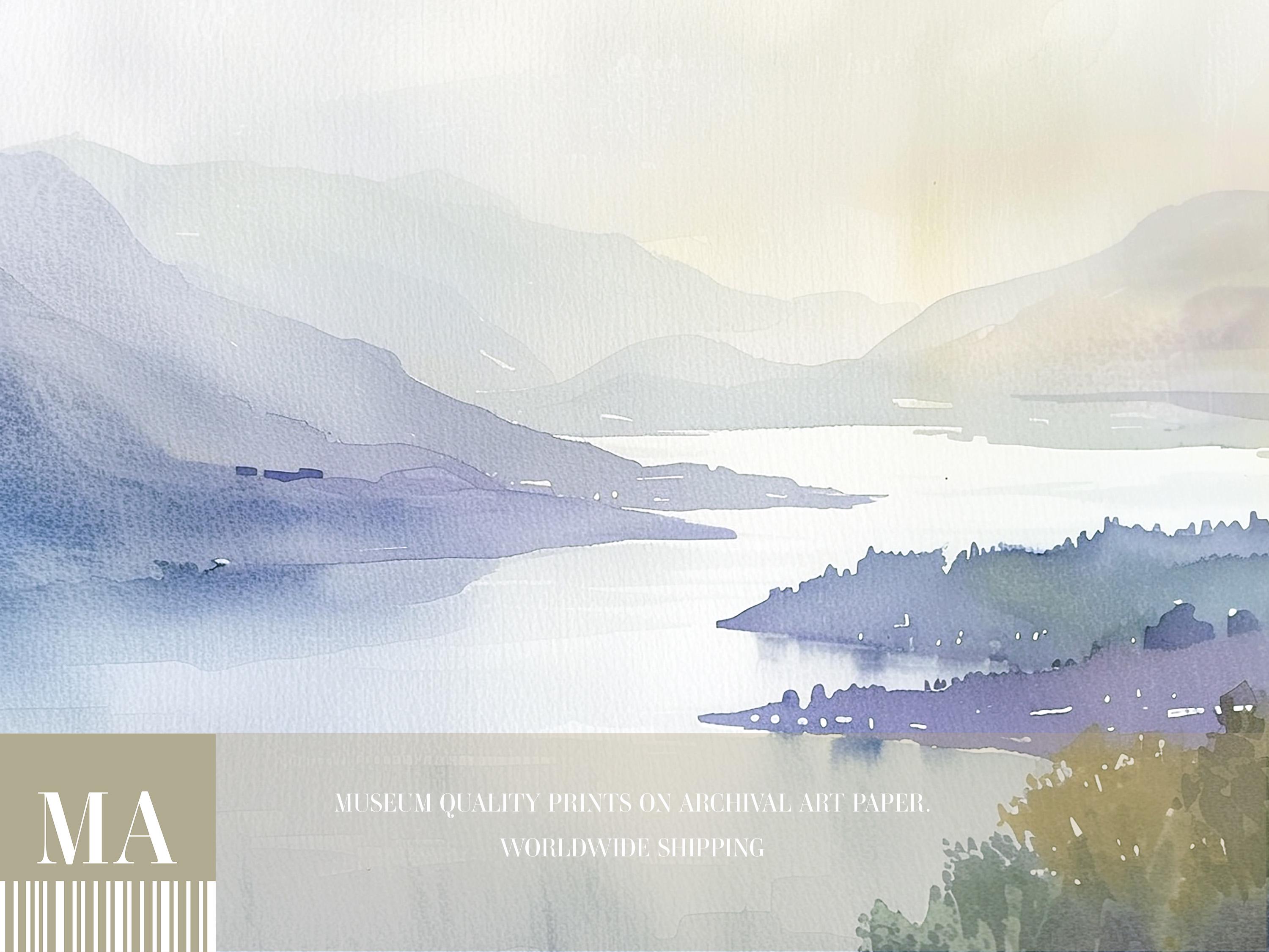 Loch Lomond Watercolor Print: Scottish Landscape Art - Etsy