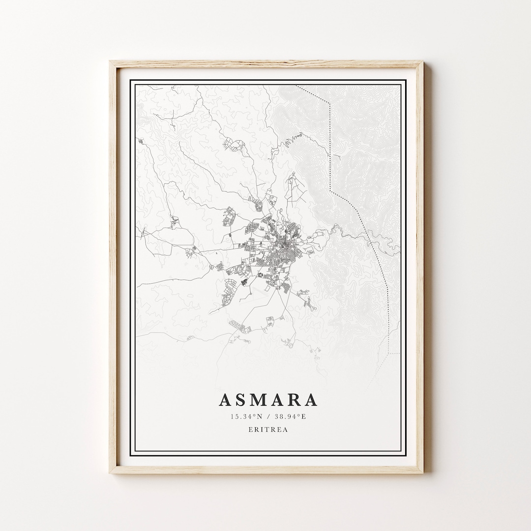 Printable Asmara Map Digital Asmara Map Asmara Eritrea - Etsy Singapore