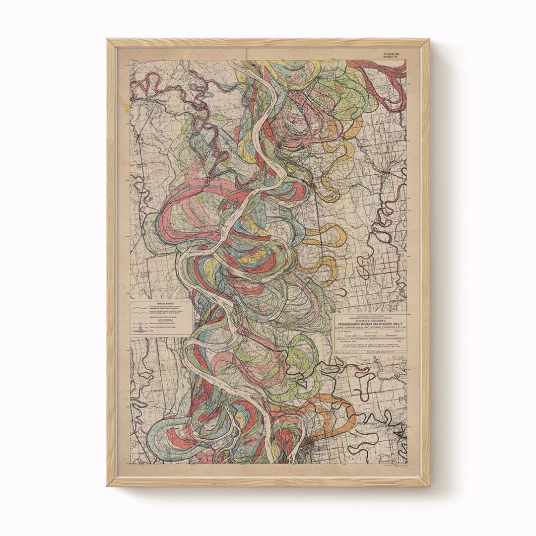 Harold Fisk Map Print – Sheet 8: Rosedale, MS to Greenville, MS ...