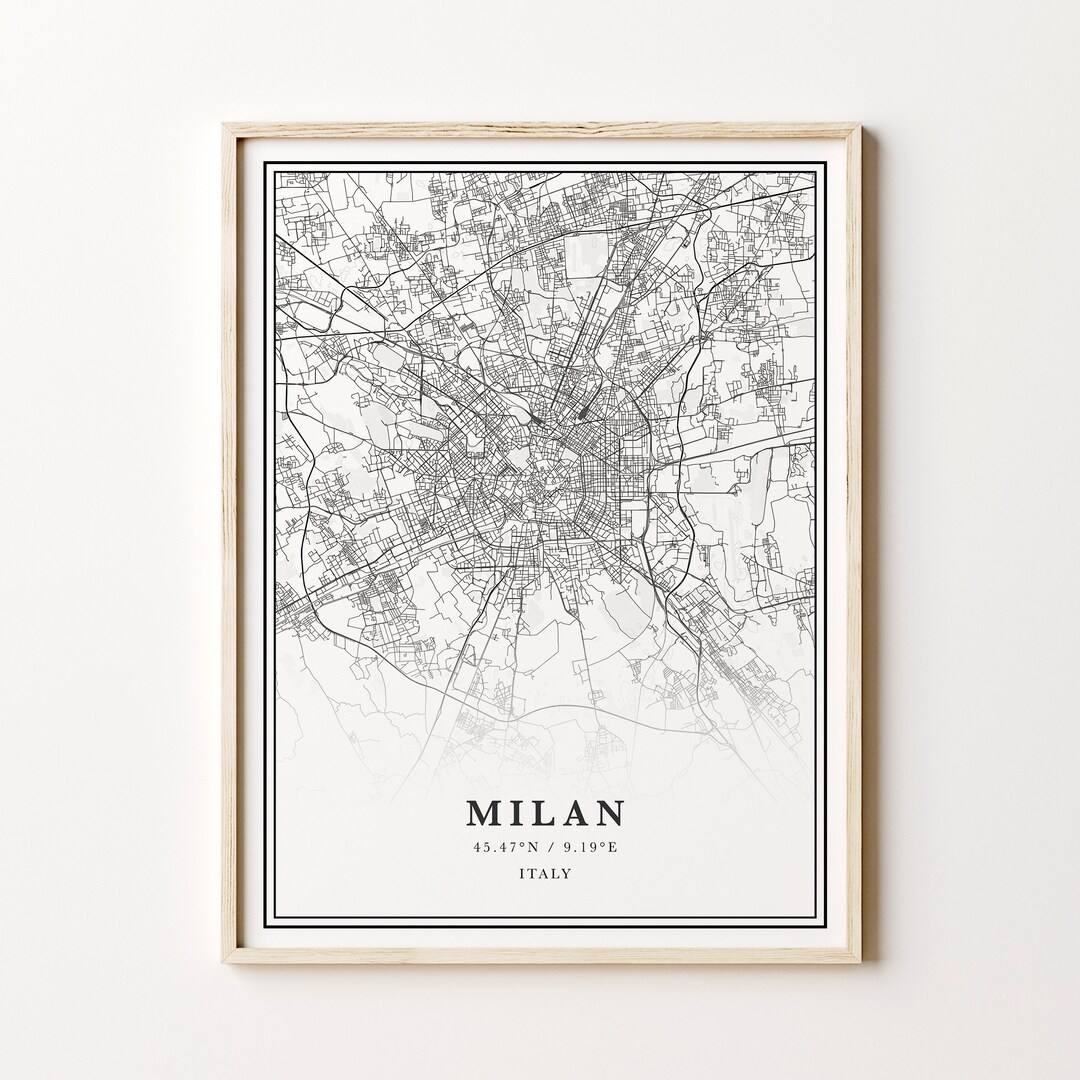 Printable Milan Map Digital Milan Map Milan Italy - Etsy Australia