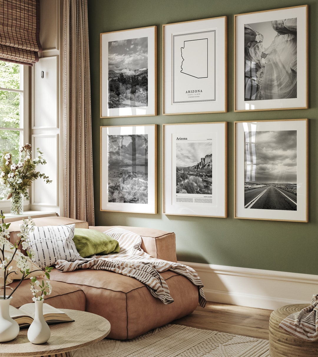 Arizona Wall Art Arizona Gallery Set Printable Map Art - Etsy