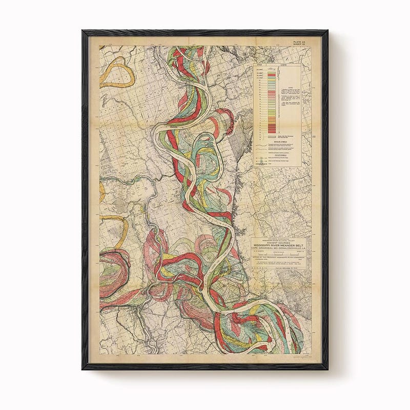 Harold Fisk Map - Etsy