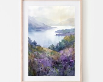 Loch Lomond Watercolour Print, Watercolour Art, Scotland Art Print ...