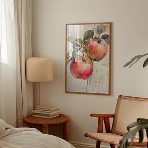 Abstract Apples Watercolor Art Print: Summer Fruit Still Life - Etsy