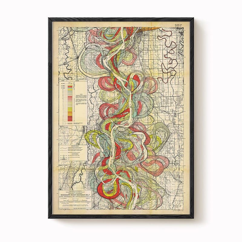 Harold Fisk Map - Etsy