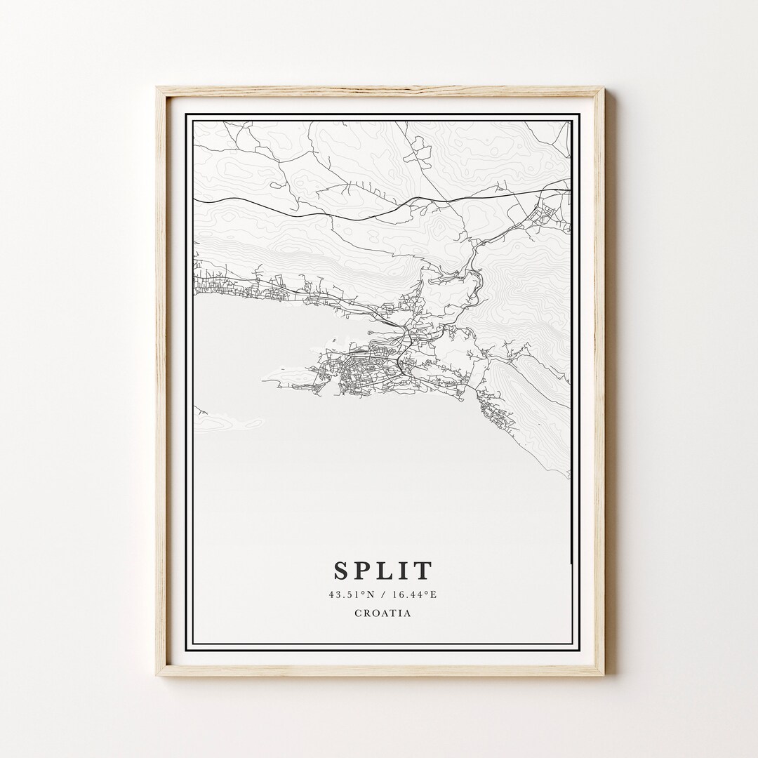 Printable Split map digital Split map Split Croatia - Etsy Schweiz