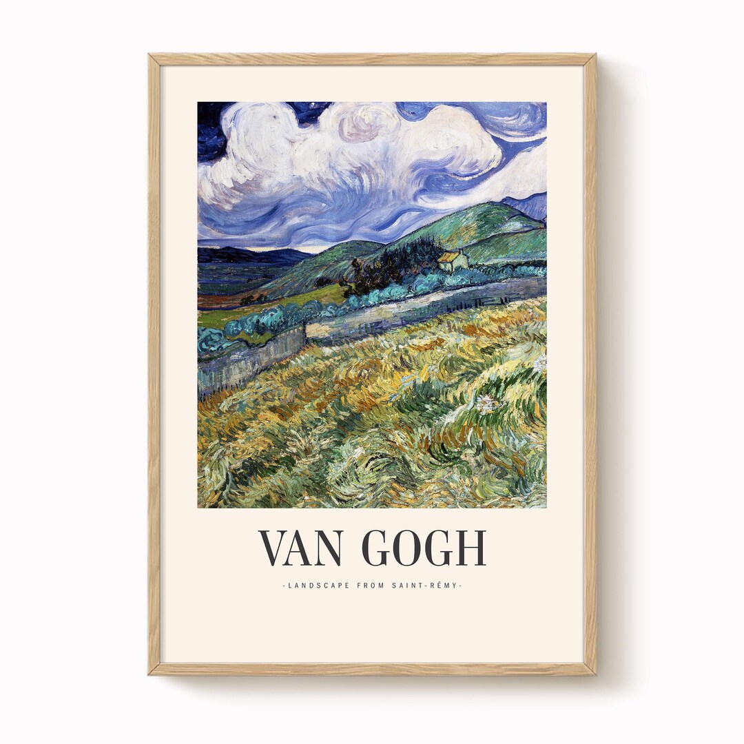 Art Print: Van Gogh Saint-rémy Landscape - Blue Hills Scene - Etsy