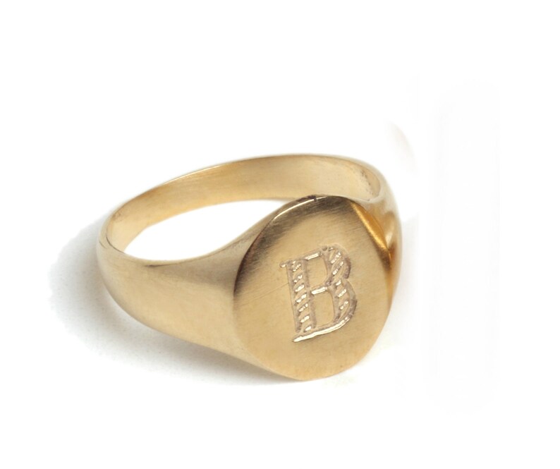 Personalized Signet Ring Monogram Signet Ring Engraved - Etsy