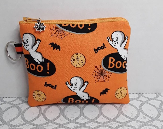 Casper the Ghost Halloween Handmade Inspired Coin Bag Key Chain Gift ...
