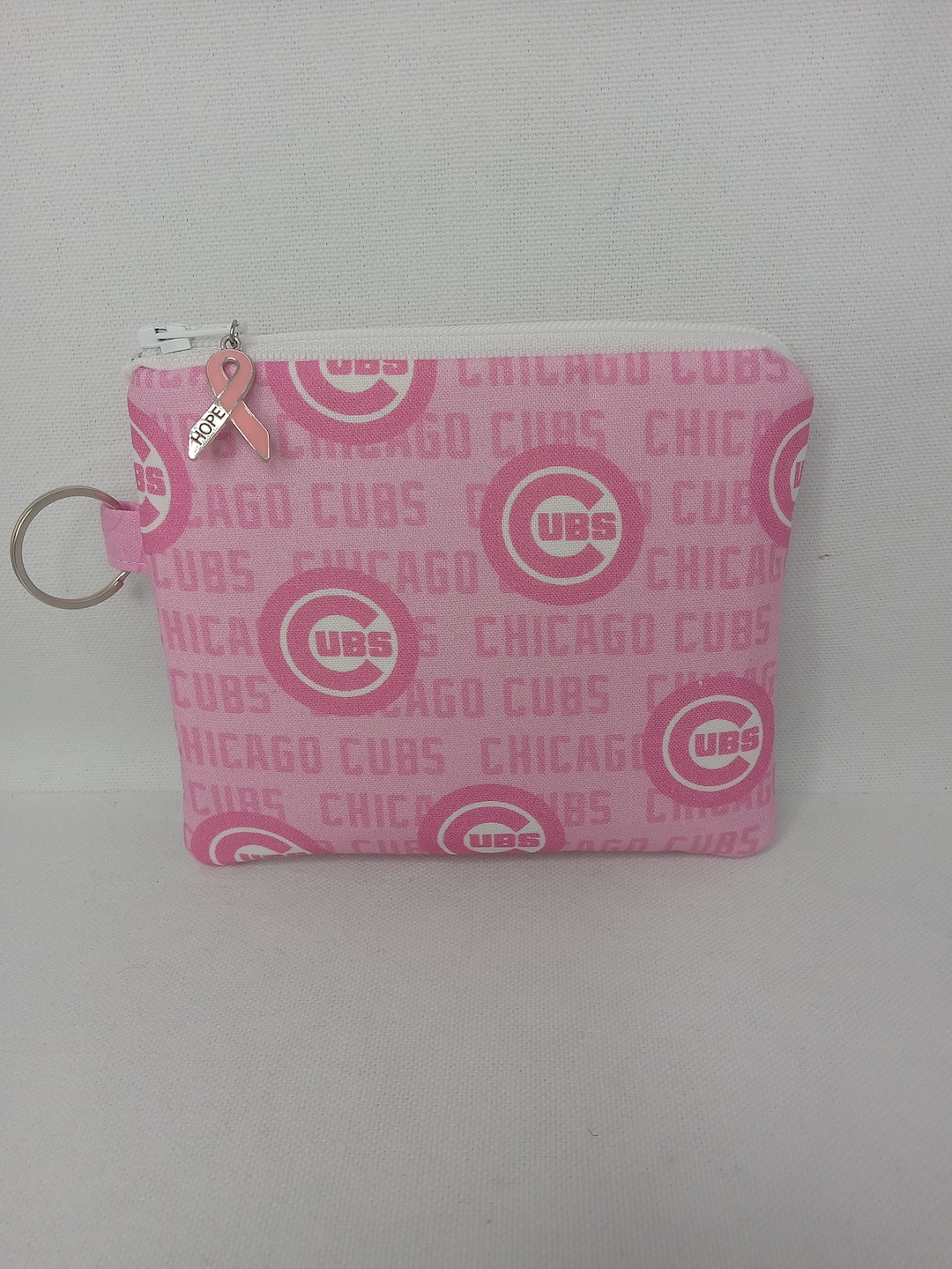 Chicago Cubs Coin Purse: MLB Breast Cancer Awareness, Handmade Key ...