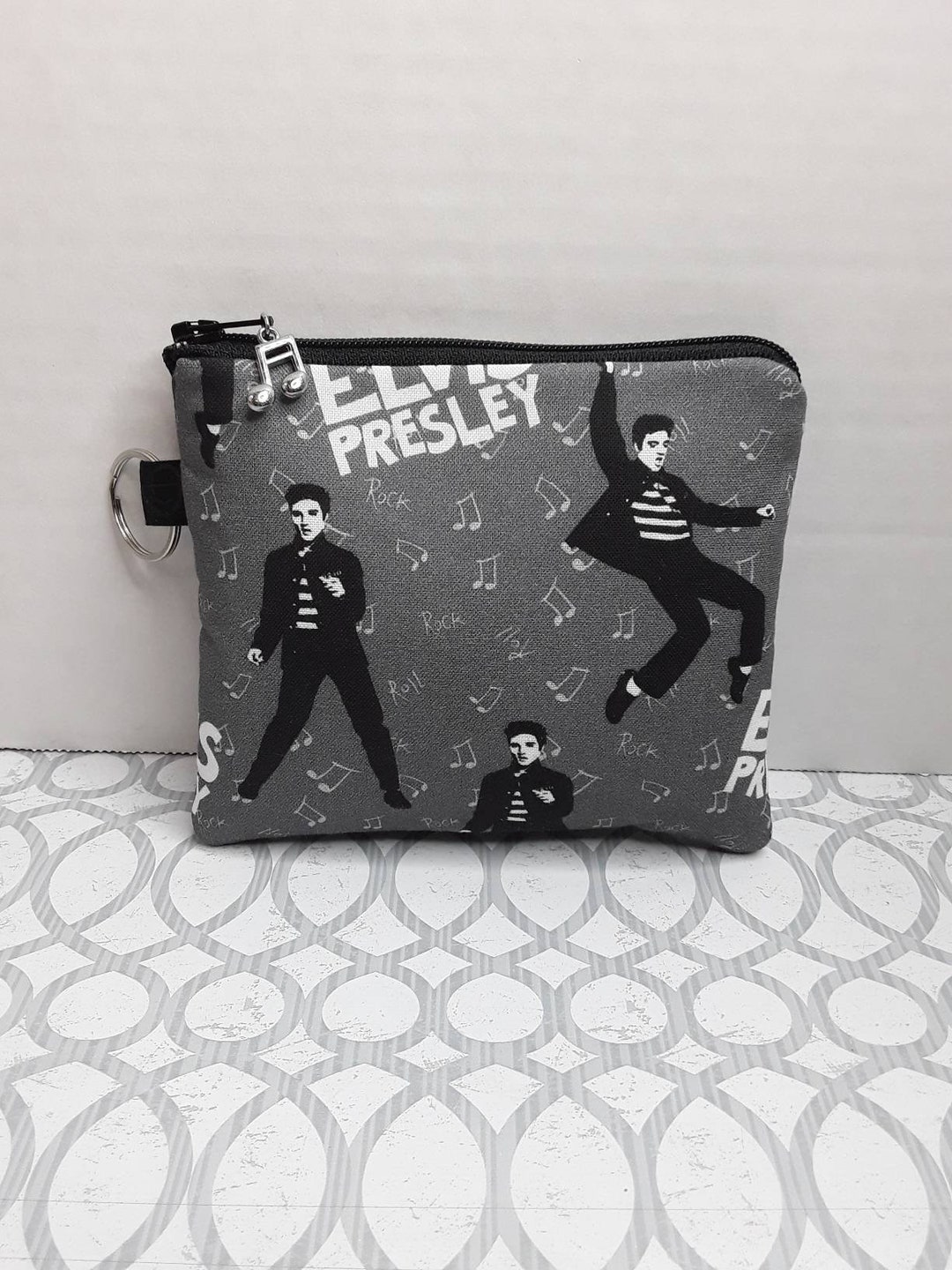 Elvis Presley Coin Bag Inspired Handmade Zippered Coin Purse Cotton ...