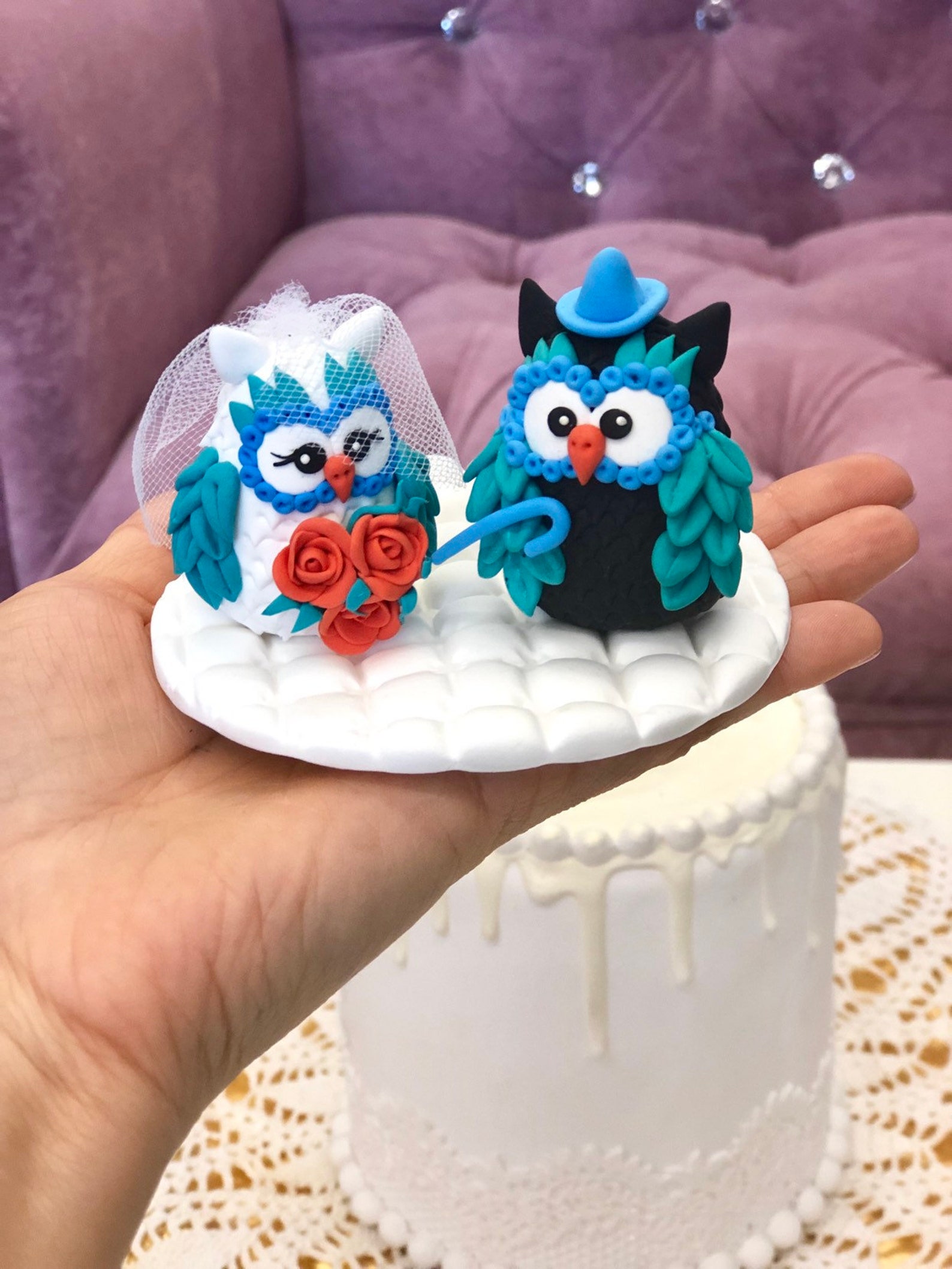 Cake Topper Owl Cake Topper Birthday Cake Topper With Owl | Etsy