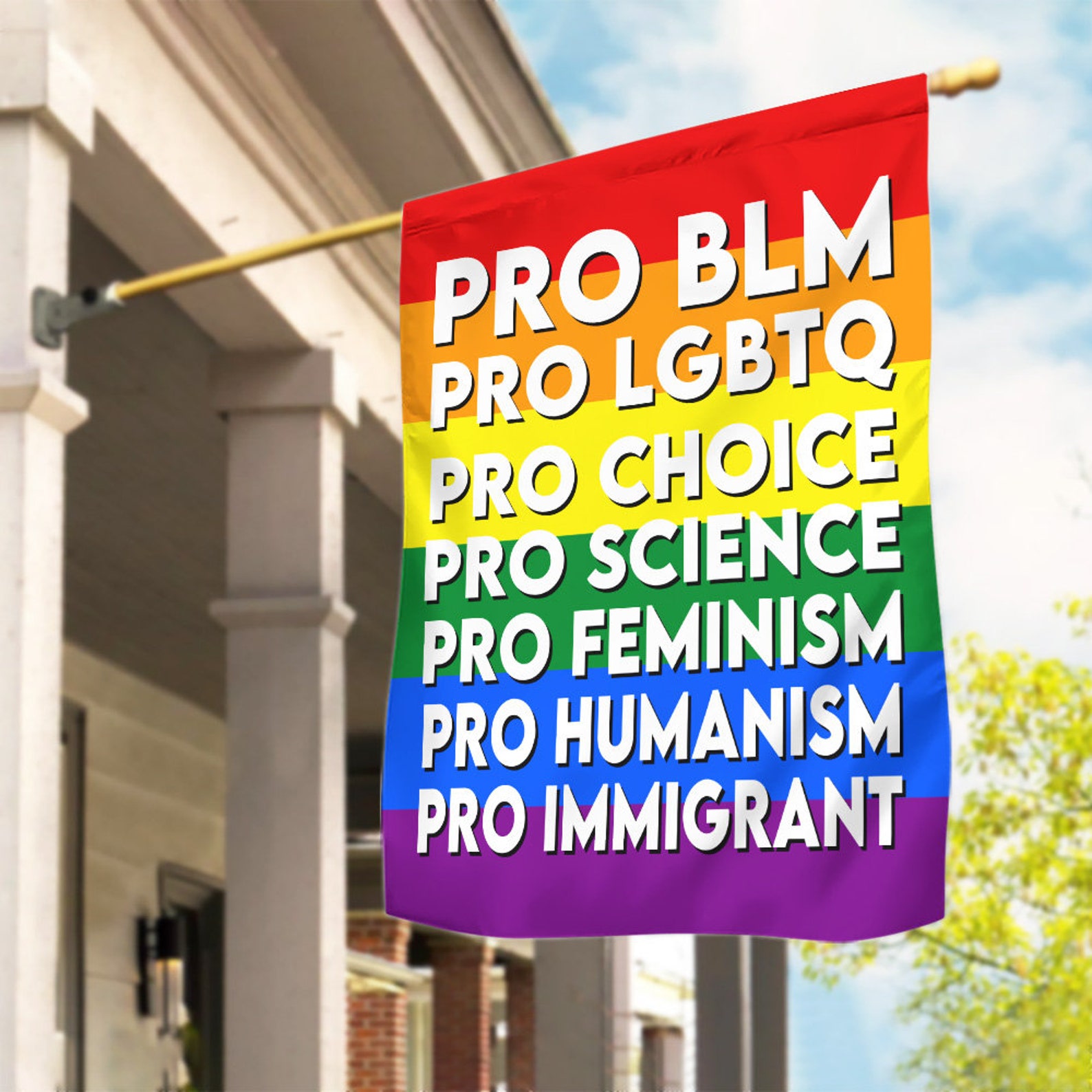 Pro BLM Pro LGBT Pro Choice Flag Women Rights Human Rights - Etsy