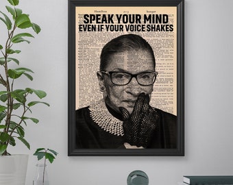 Rbg Quote Canvas - Etsy