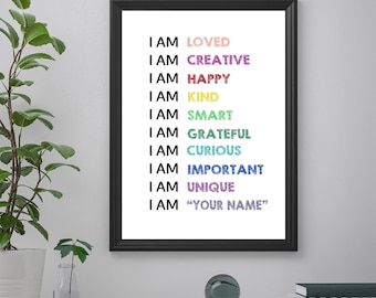 I Am Unique Poster - Etsy