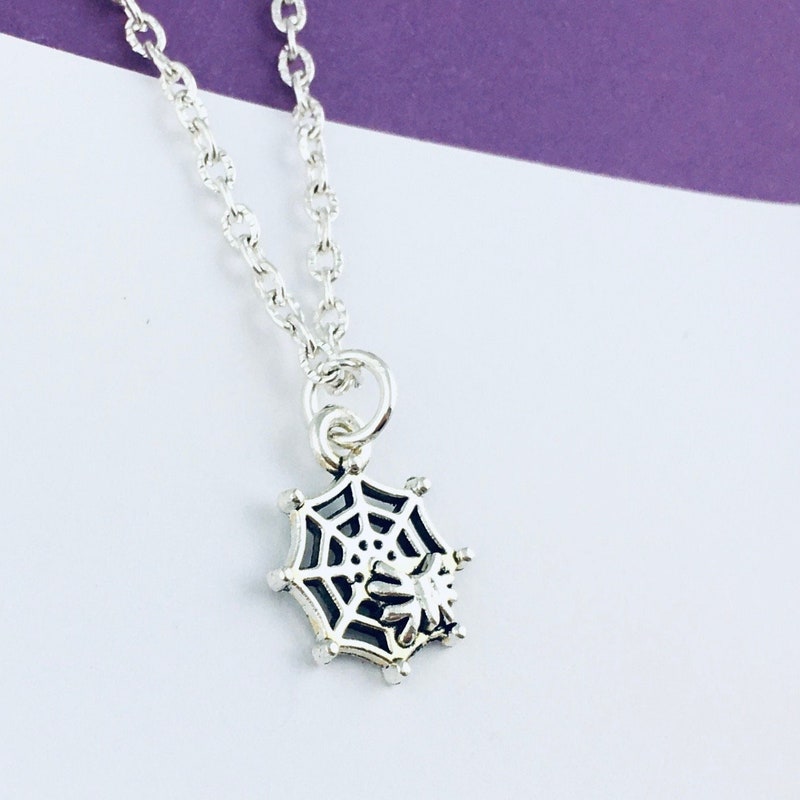Spider Web Necklace - Etsy