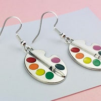 Paint Swatch Earrings - Etsy