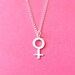 Female Symbol Necklace Feminist Necklace Female Necklace | Etsy