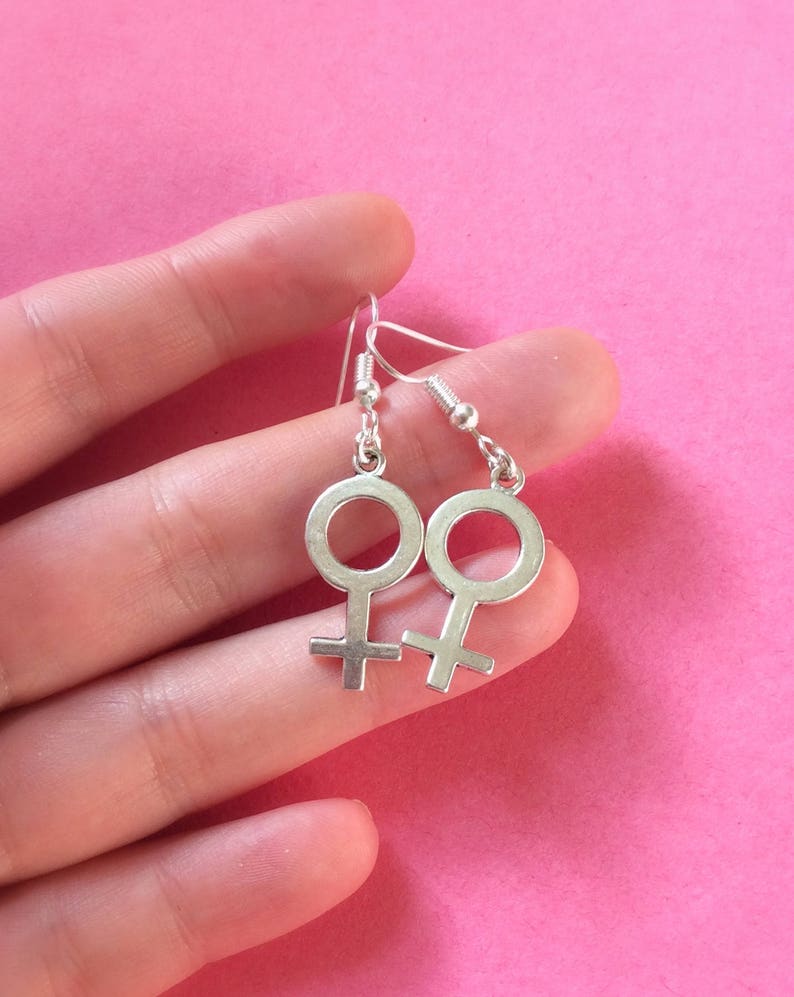 Female Symbol Earrings Women Symbol Earrings Gender Symbol Etsy