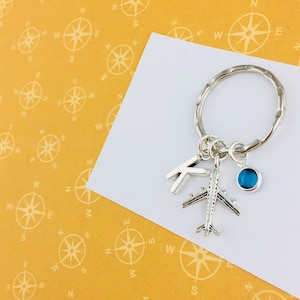 Personalised Airplane Keyring, Pilot Gift, Traveller Gift for ...