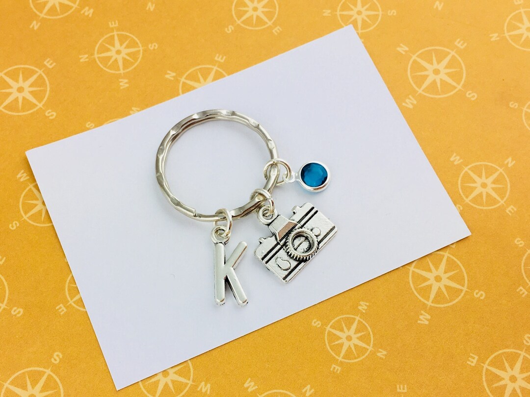 Personalised Camera Keyring, Photography Gift for Him Her, Wanderlust ...