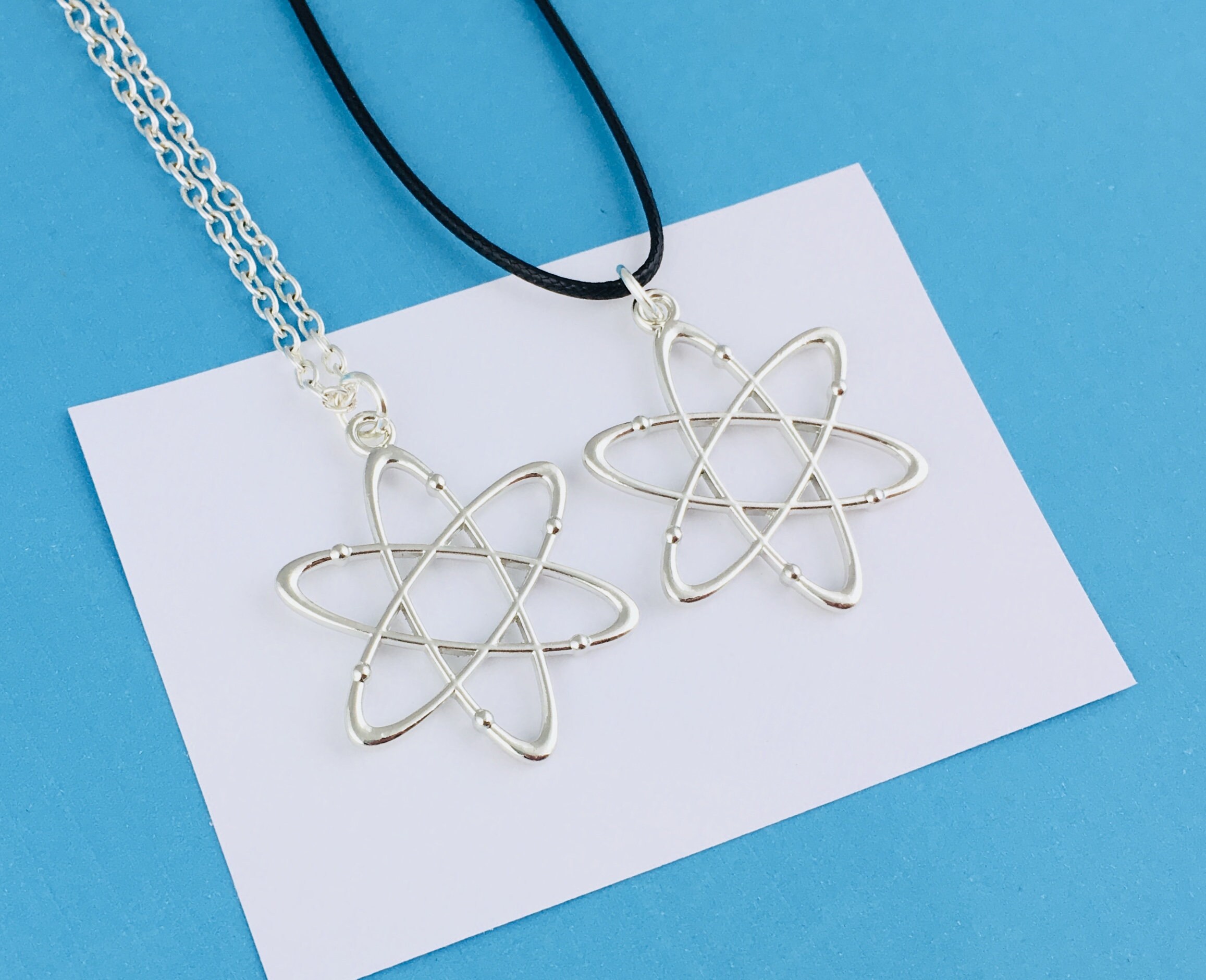Atom Necklace Science Necklace Scientist Gift Back to - Etsy UK