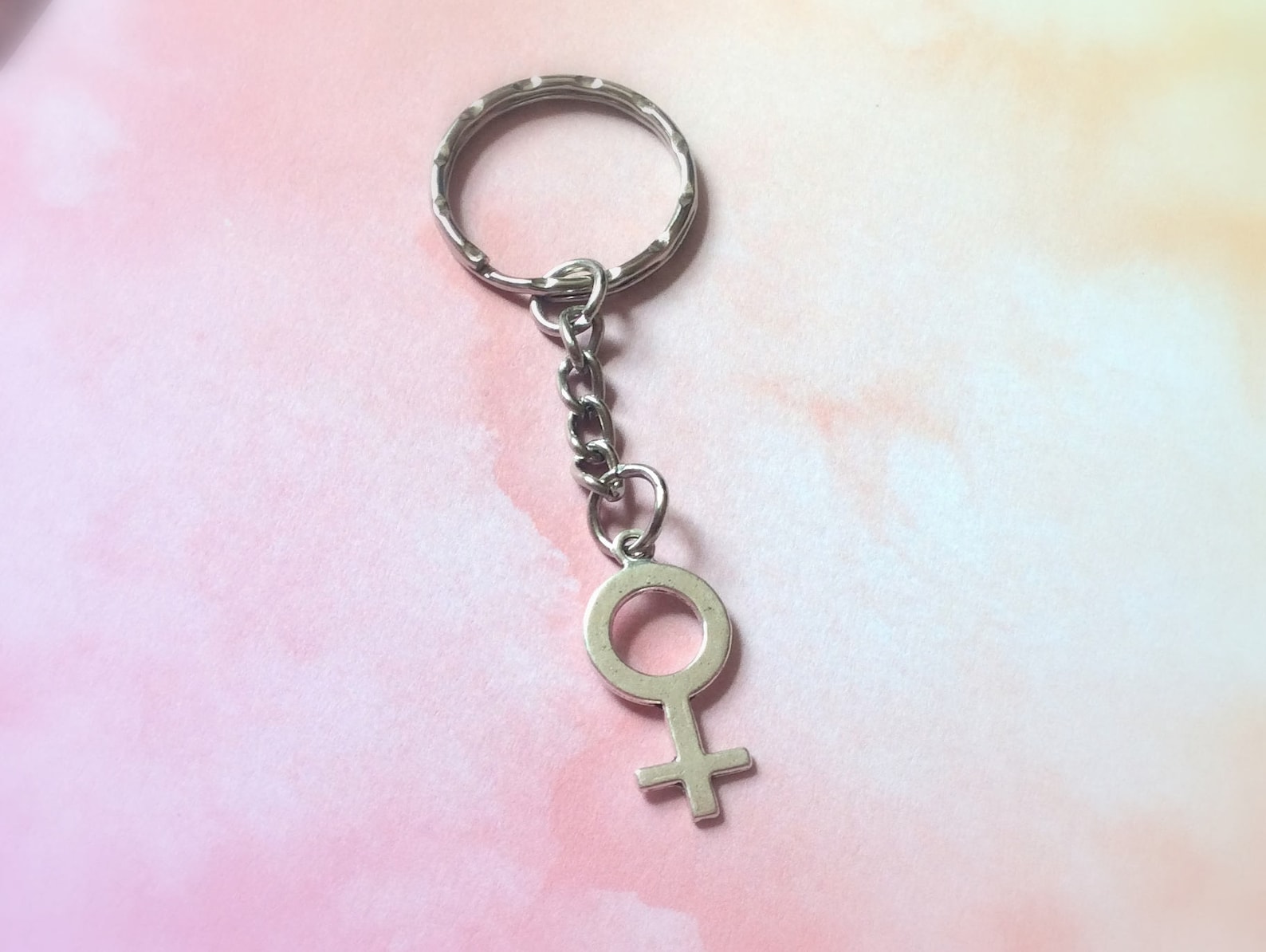 Feminist Keyring Keychain Female Symbol Accessory Girl Power Keyring ...