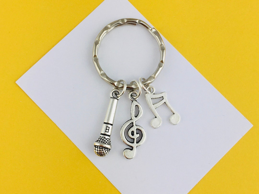 Music Keyring, Personalised Gift, Custom Musician Gift, Housewarming ...