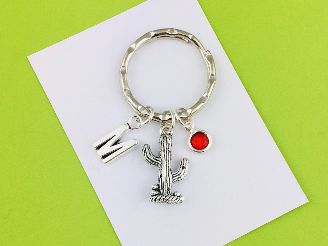 Cactus Keyring, Cacti Keychain, Plant Lover Gift for Gardener Nature ...