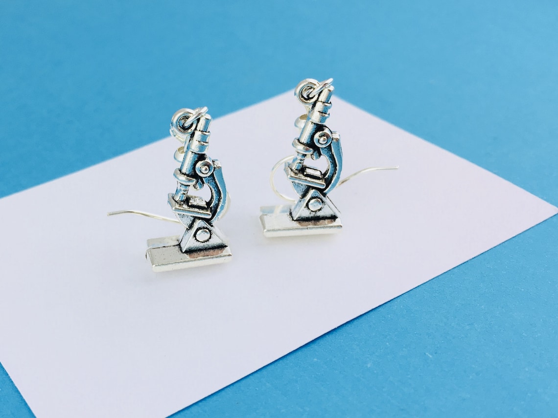 Science Earrings Microscope Earrings Science Jewelry - Etsy