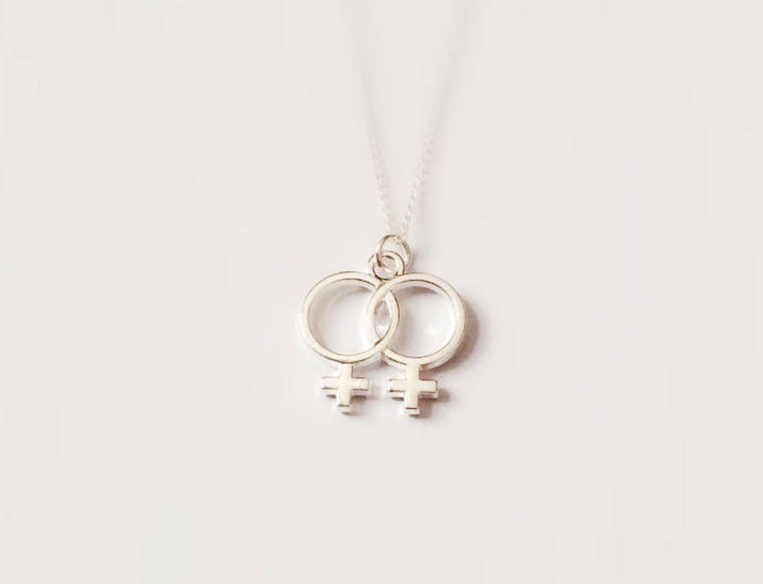 Lesbian Necklace, Sterling Silver Necklace, Valentine's Day Gift ...