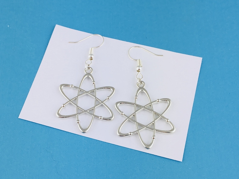 Atom Earrings Science Earrings Space Earrings Physicist - Etsy