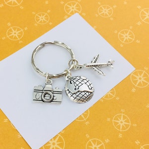 Travel Keychain, Travel Keyring, Travelling Accessory, Wanderlust ...
