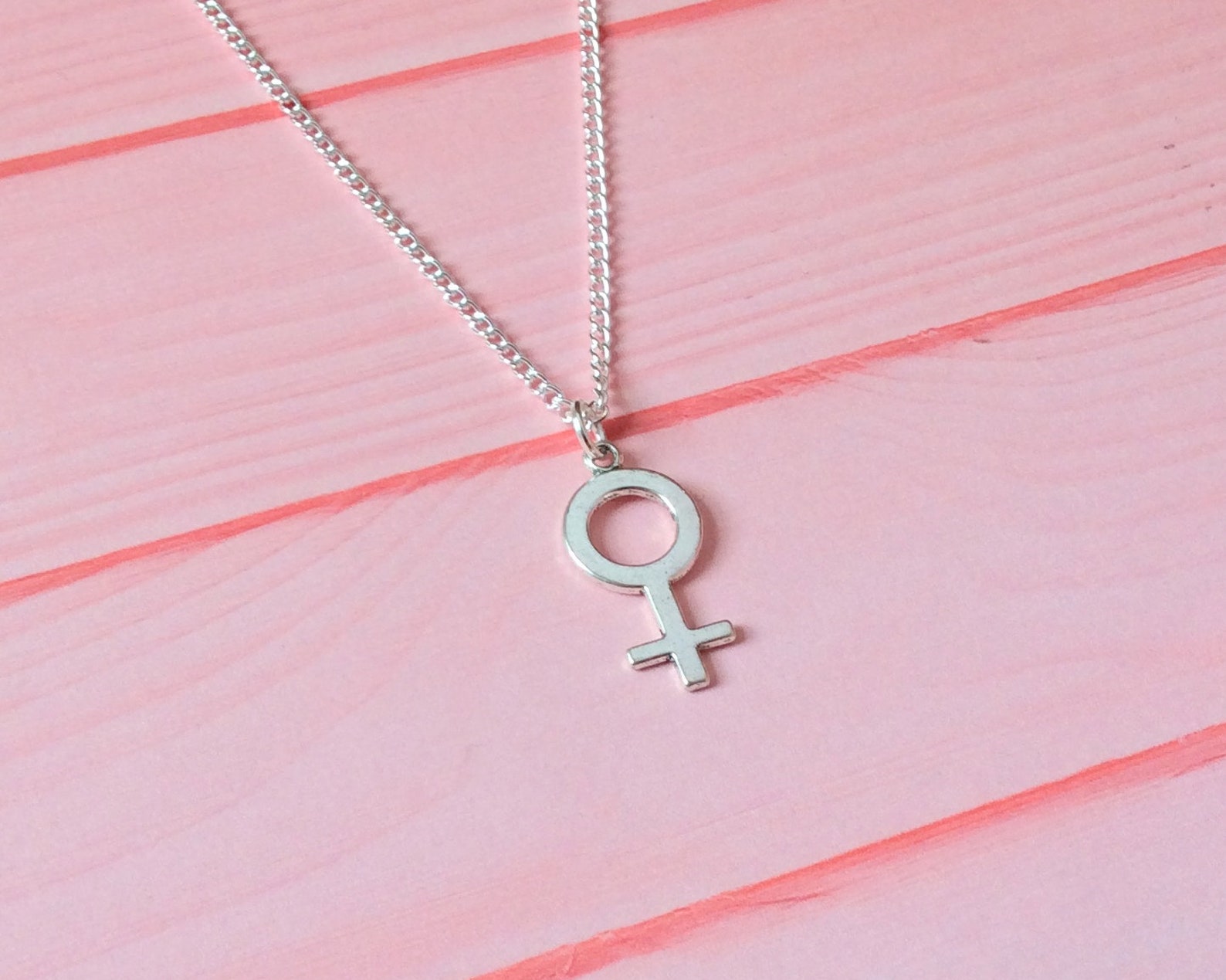 Female Symbol Necklace Feminist Necklace Female Necklace - Etsy UK