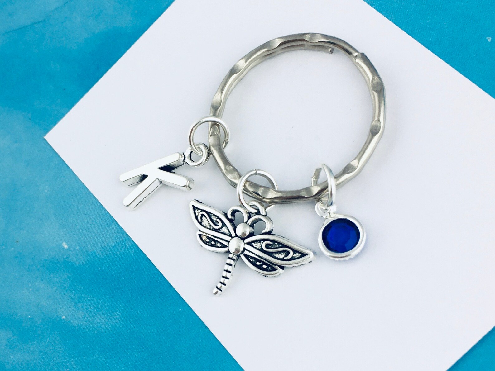 Personalised Dragonfly Keyring, Dragonfly Gift, Personalized Gift ...