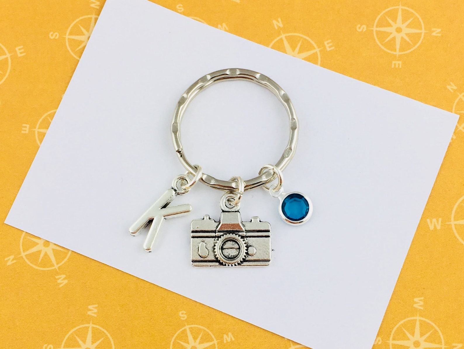 Personalised Camera Keyring, Photography Gift for Him Her, Wanderlust ...